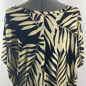 Nicole Miller | Tops | Nicole Miller Women Top 0 Linen Size 2x Black ...